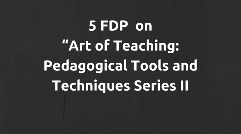 Faculty Participation in five day FDP | News & Events