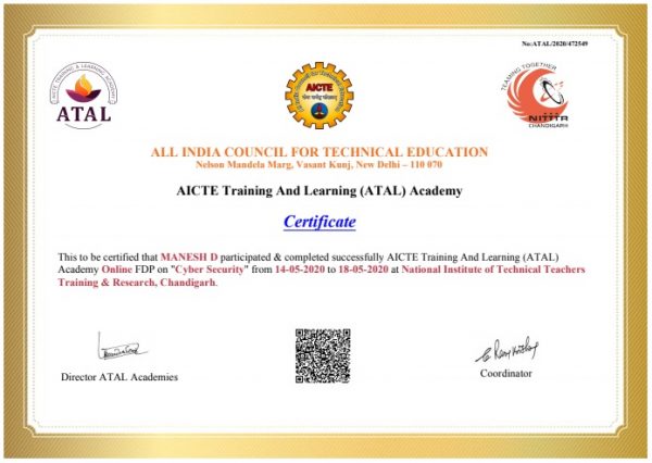 MCA faculty completes five-day ATAL Academy FDP | News & Events