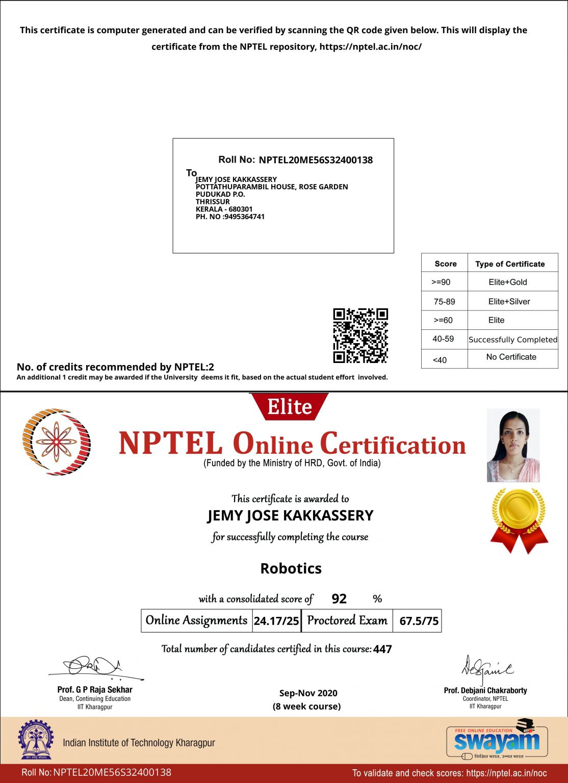ECE faculty member completes NPTEL-SWAYAM course with Elite Gold ...